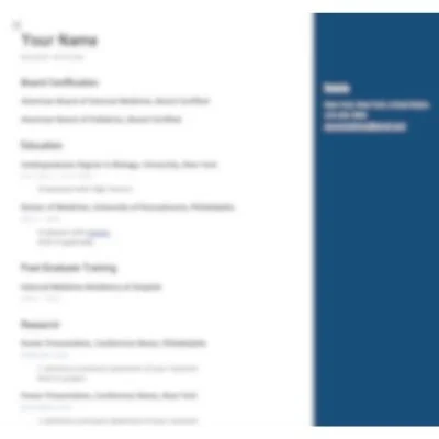 CV Template - Top Color Block — Making it Through Medicine