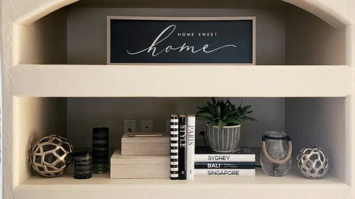 Styling a Shelf: 6 Easy Shelf Styling Tips — Just Dannie