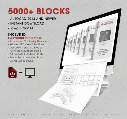 AutoCAD Living Room Furniture Blocks Library — Chique Nest