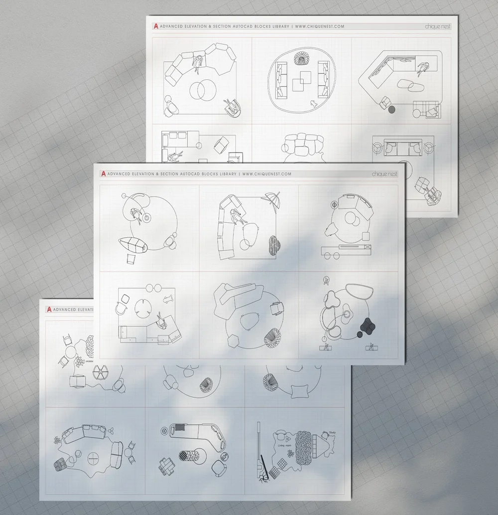 AutoCAD Furniture Elevation Blocks Library — Chique Nest