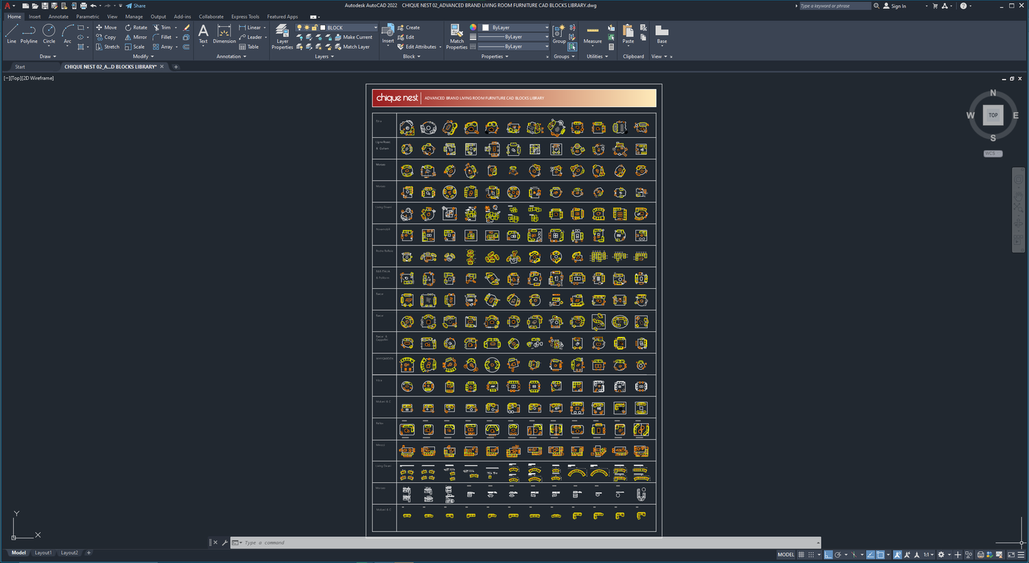 AutoCAD Blocks Library — Chique Nest