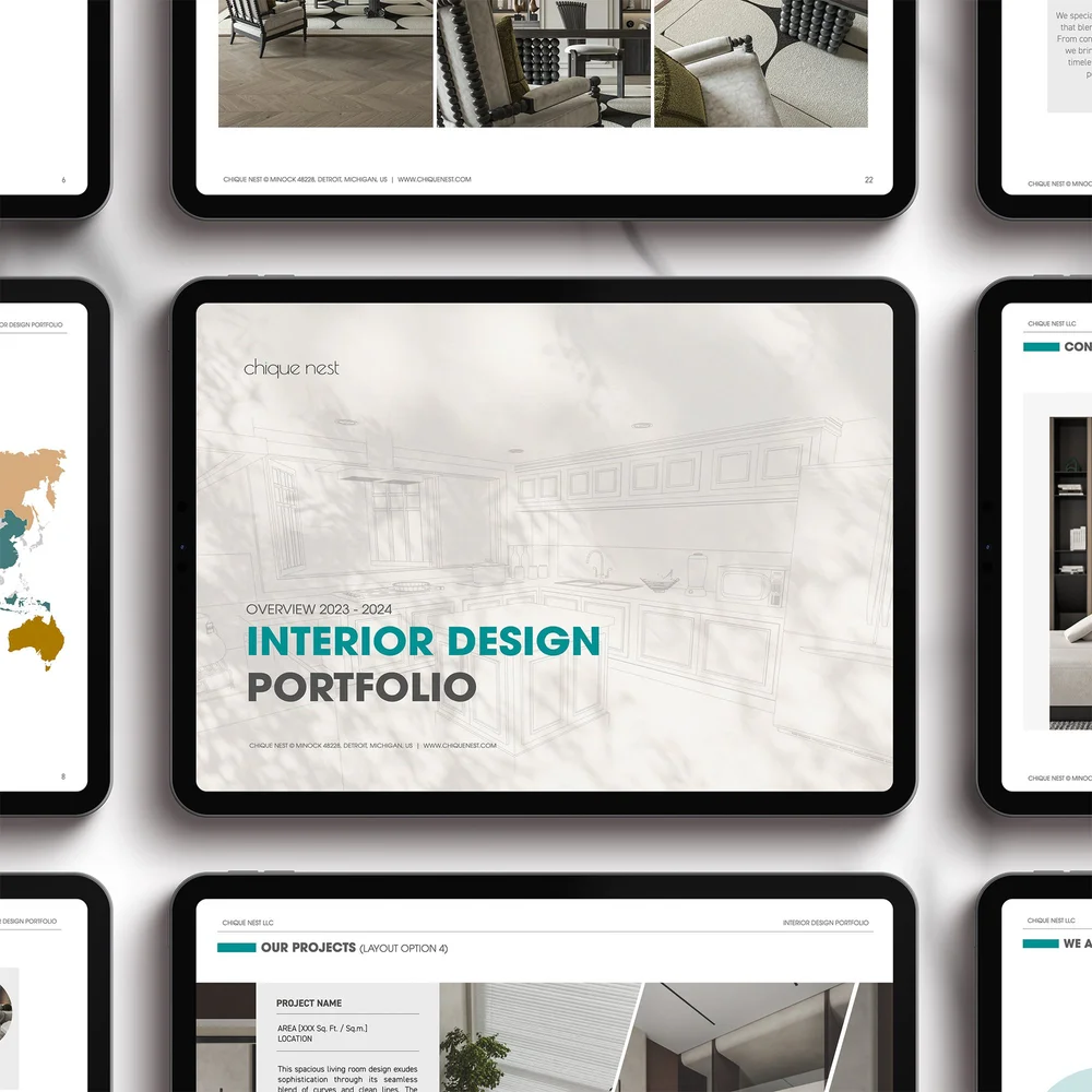 Interior Design FEE Proposal Template — Chique Nest