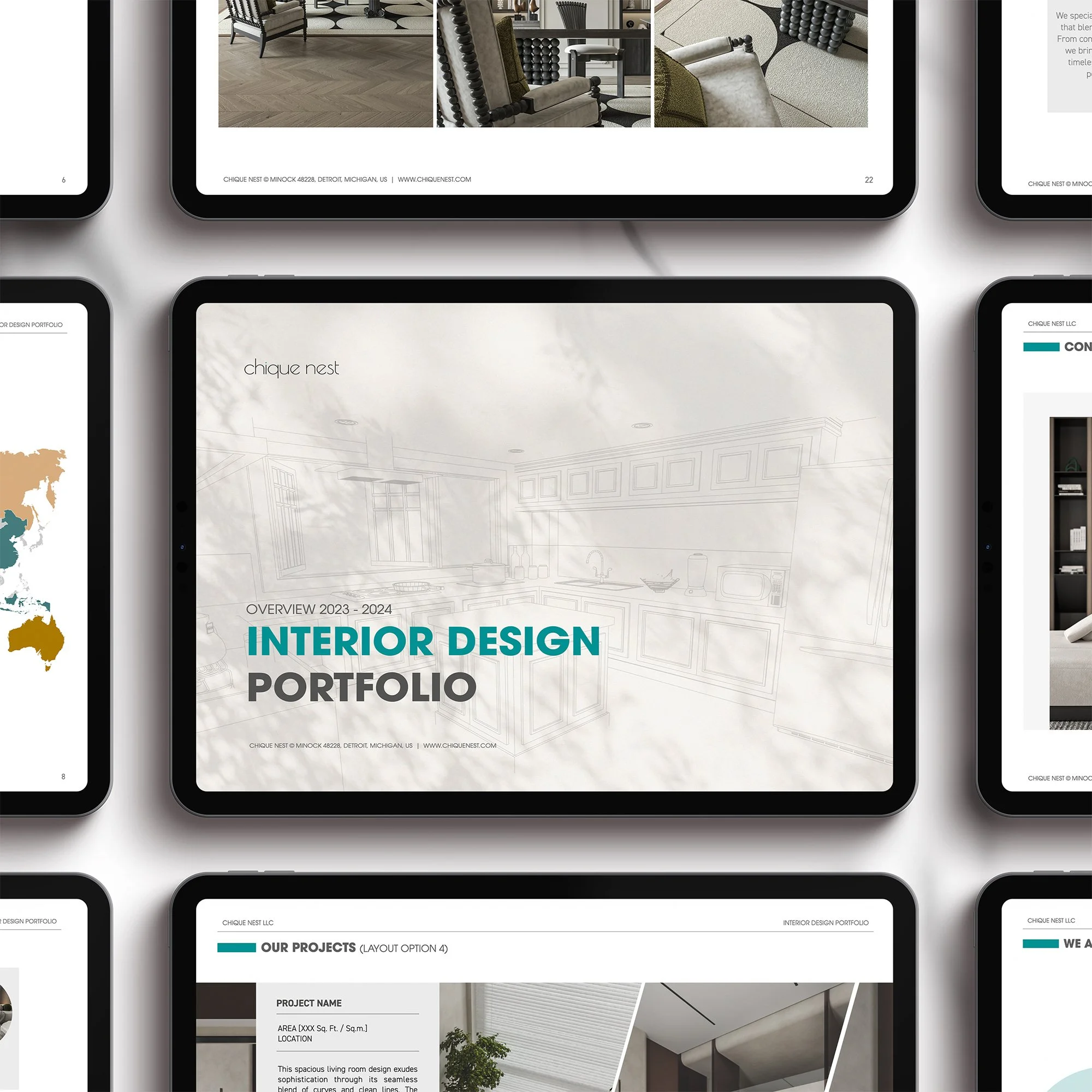 Interior Design FEE Proposal Template — Chique Nest