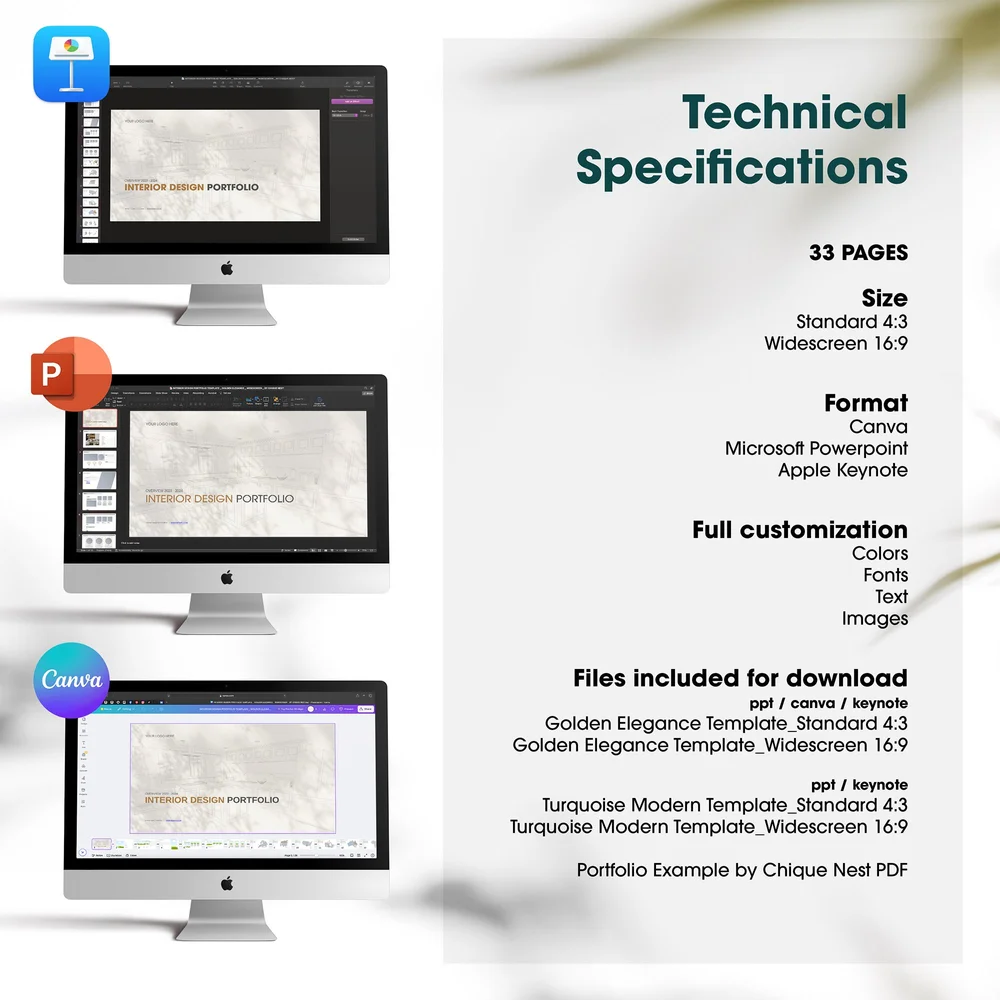 Interior Design FEE Proposal Template — Chique Nest