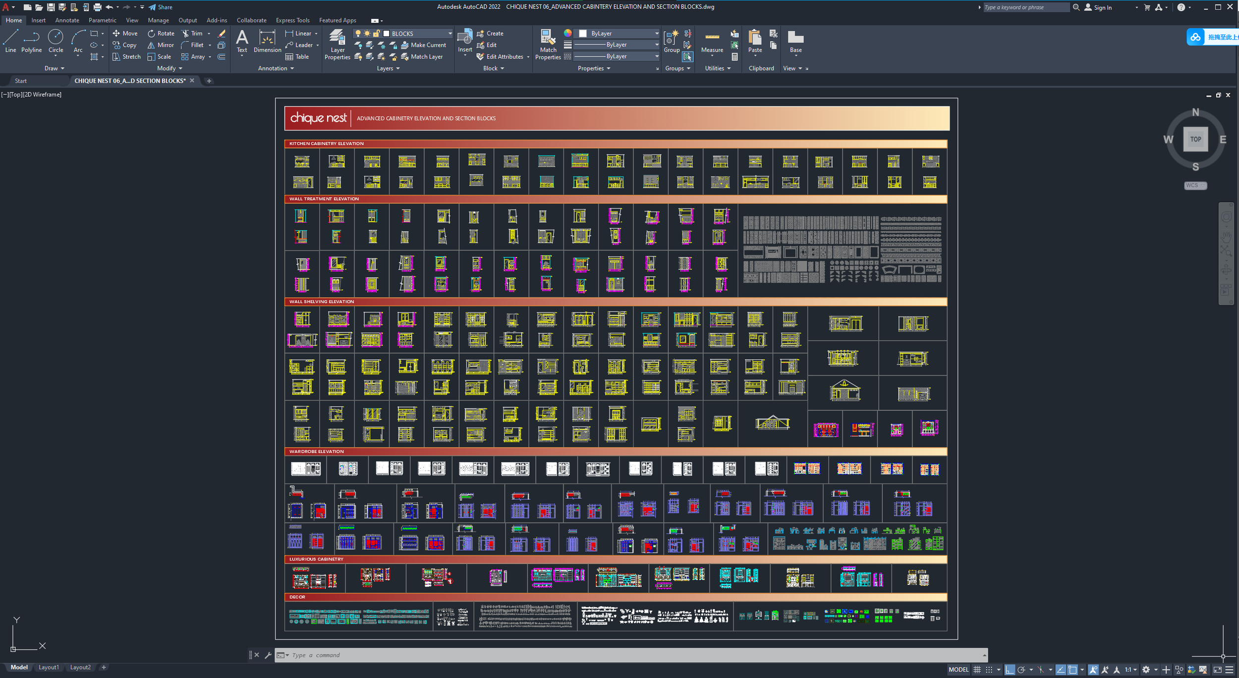AutoCAD Blocks Library — Chique Nest