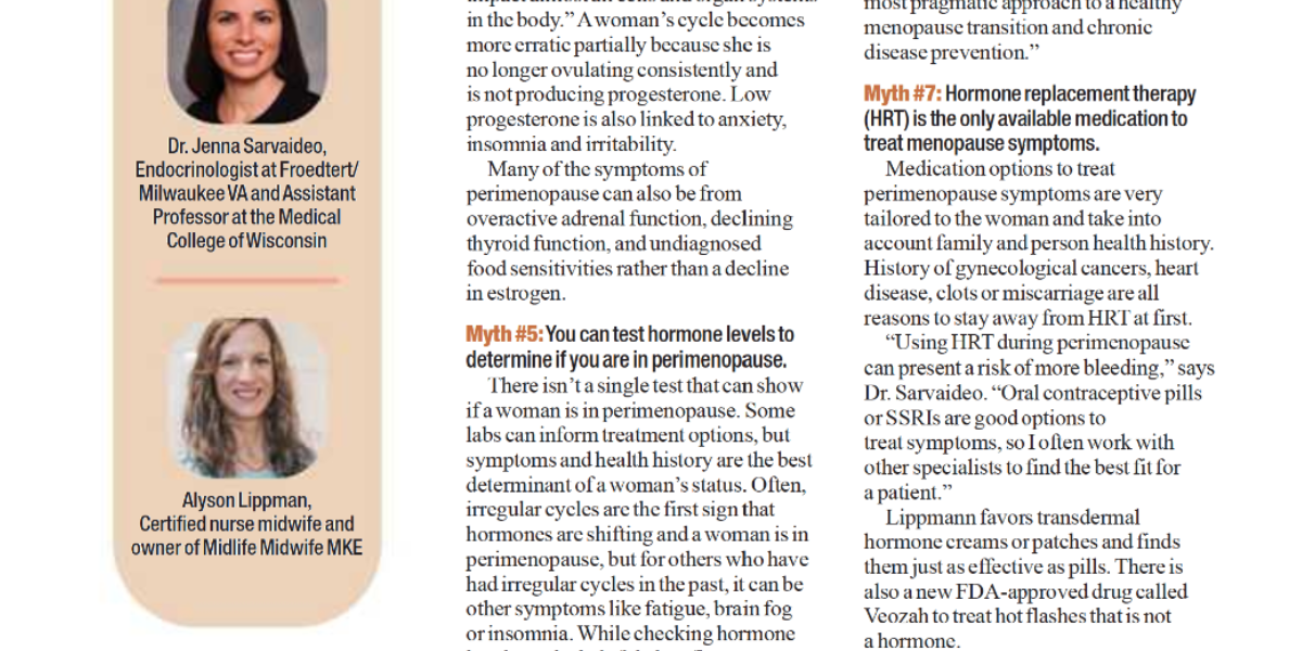 Menopause Facts and Myths — Midlife Midwife MKE