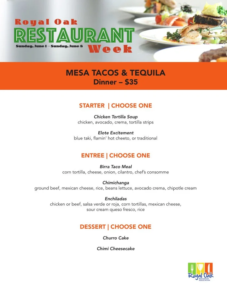 Mesa — Dine Royal Oak