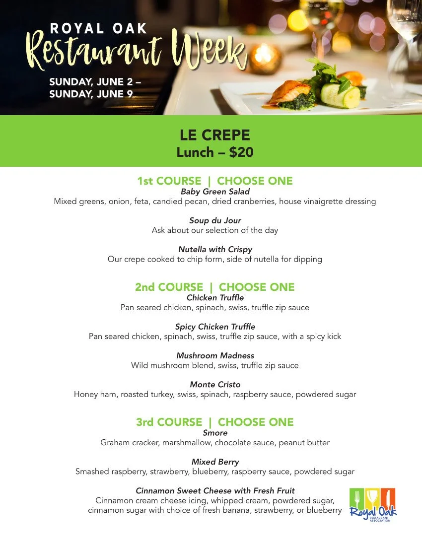 Le Crepe — Dine Royal Oak