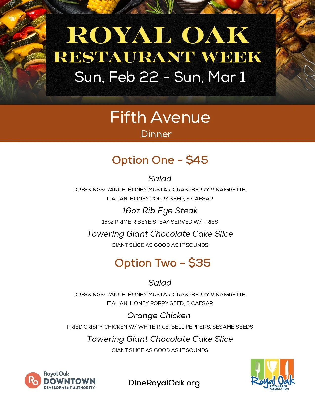Fifth Avenue — Dine Royal Oak