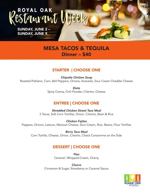 Mesa — Dine Royal Oak