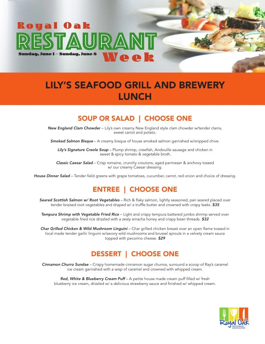 Lily's Seafood Grill & Brewery — Dine Royal Oak