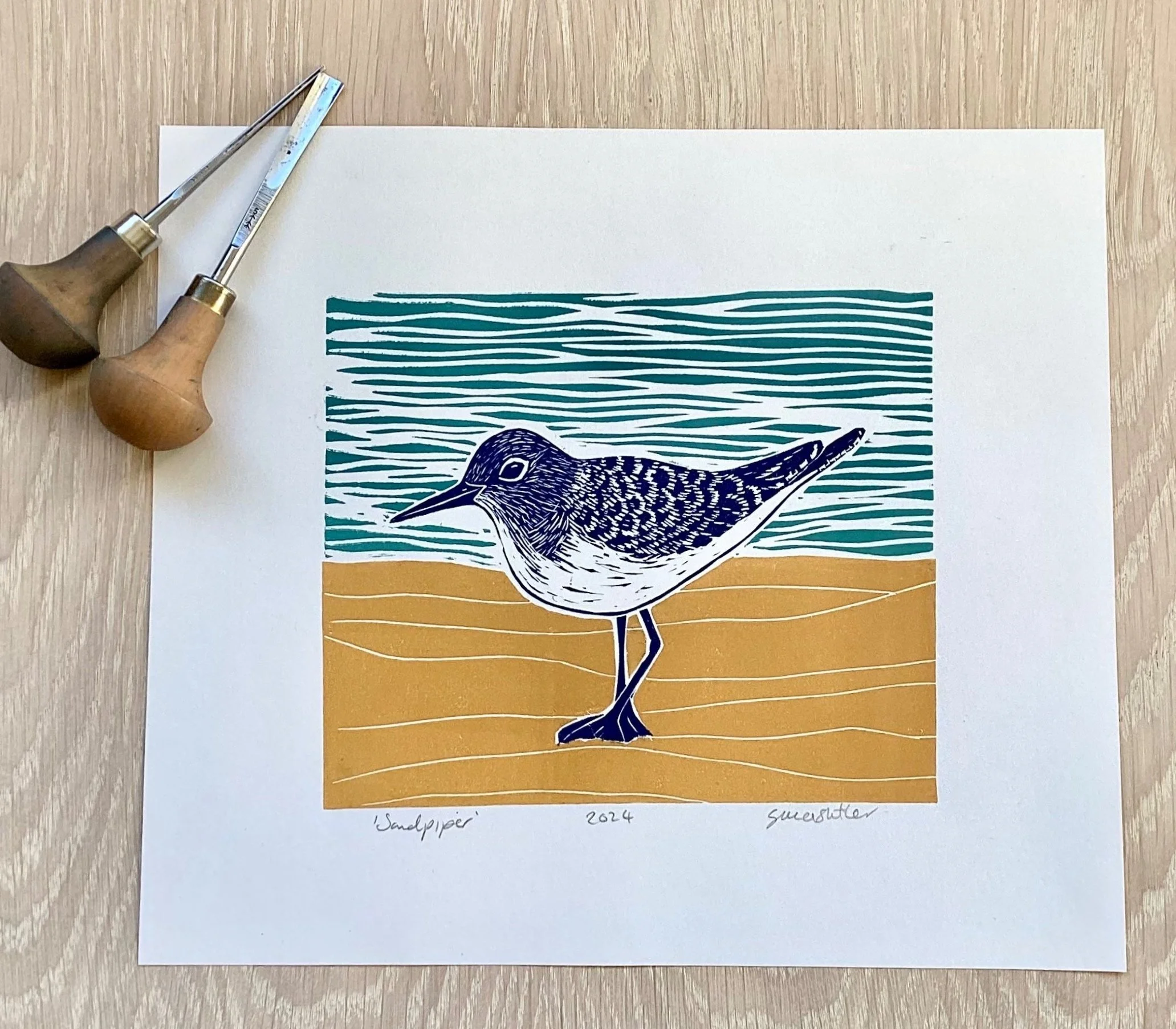 Shorebirds Designs Original Lino Print Art & Printmaking Workshops ...