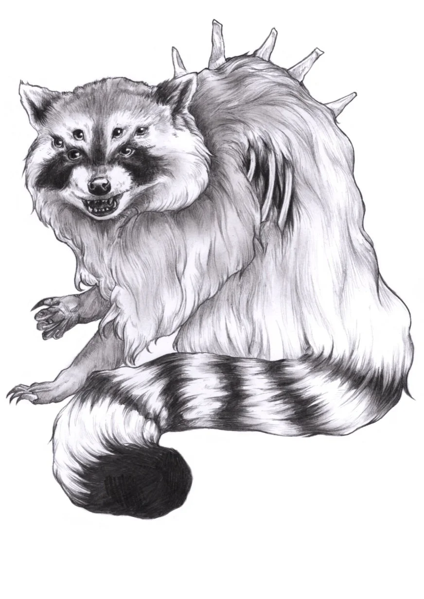 Mutant Raccoon — Viv Hughes Art