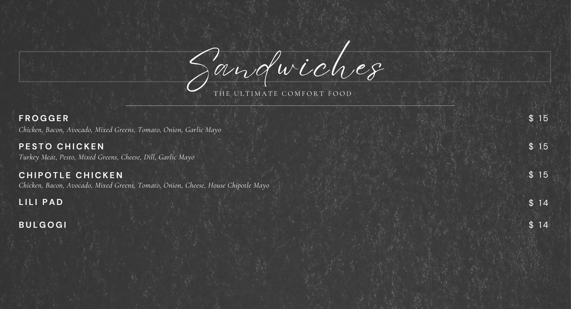 Menu | Crepes, Cafecito, Sandwiches — Crepas Café
