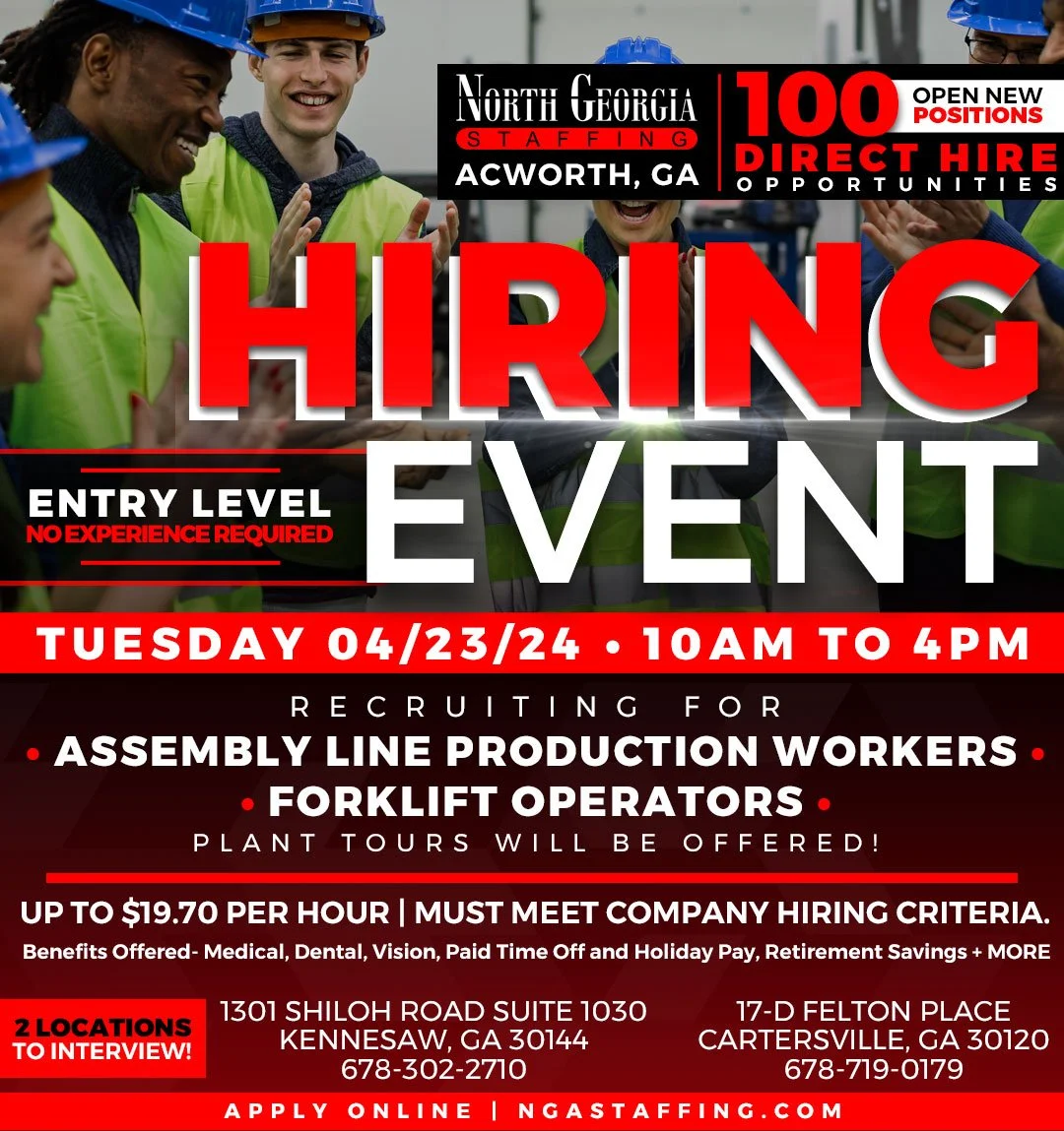 STAFFING EVENTS — Staffing Agency in Kennesaw, Cartersville ...