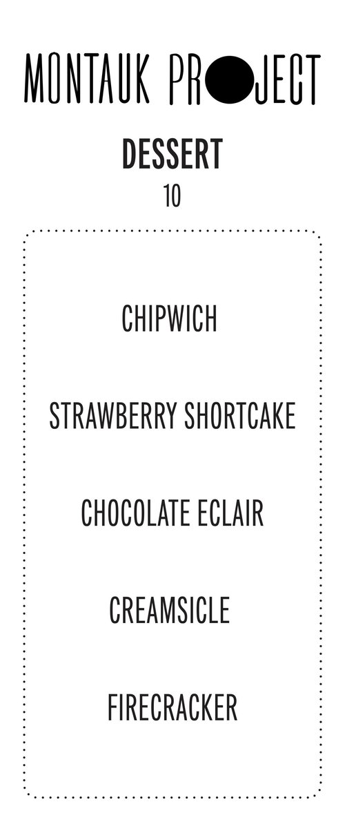 Food & Drink Menu — Montauk Project – 240 Fort Pond Rd, Montauk NY