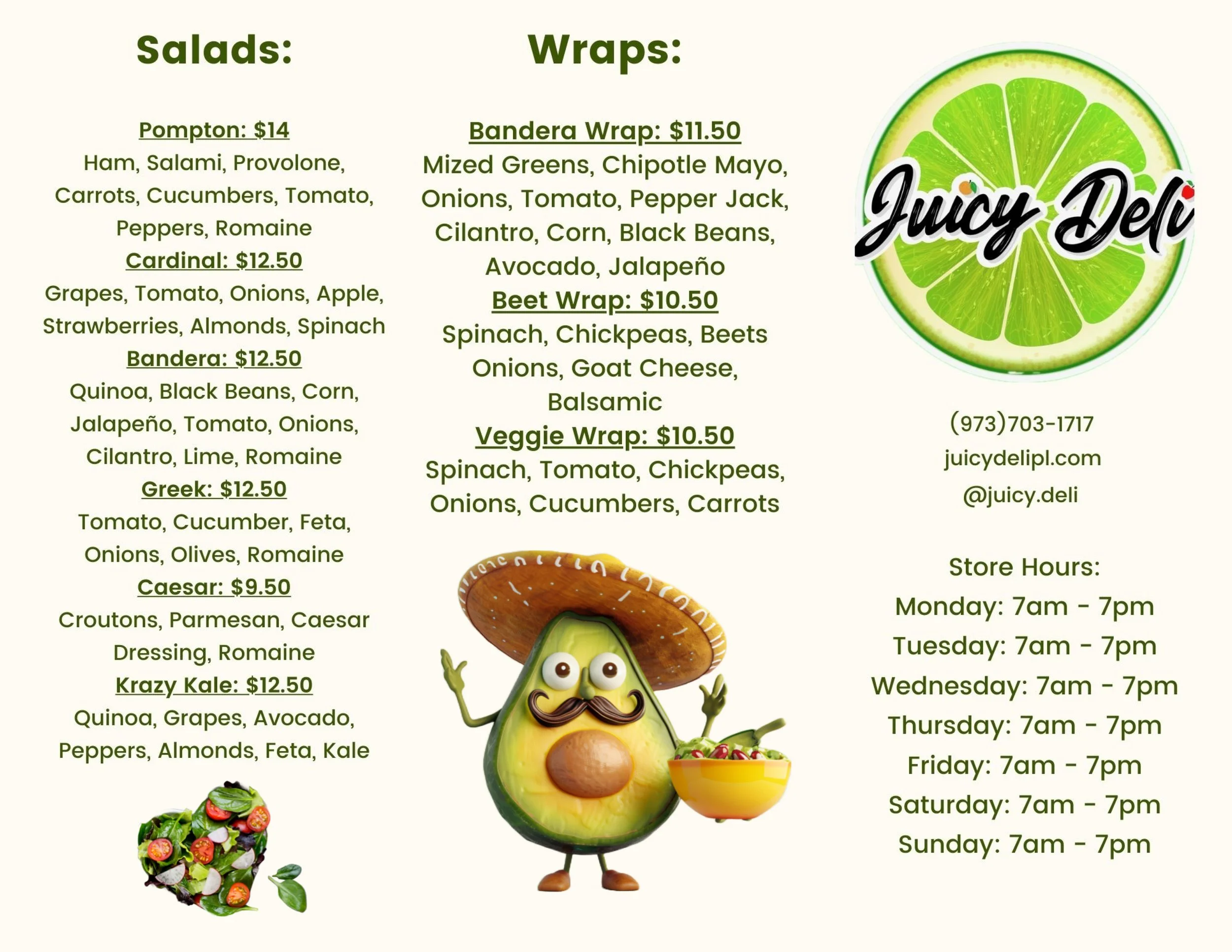 Menu — Juicy Deli