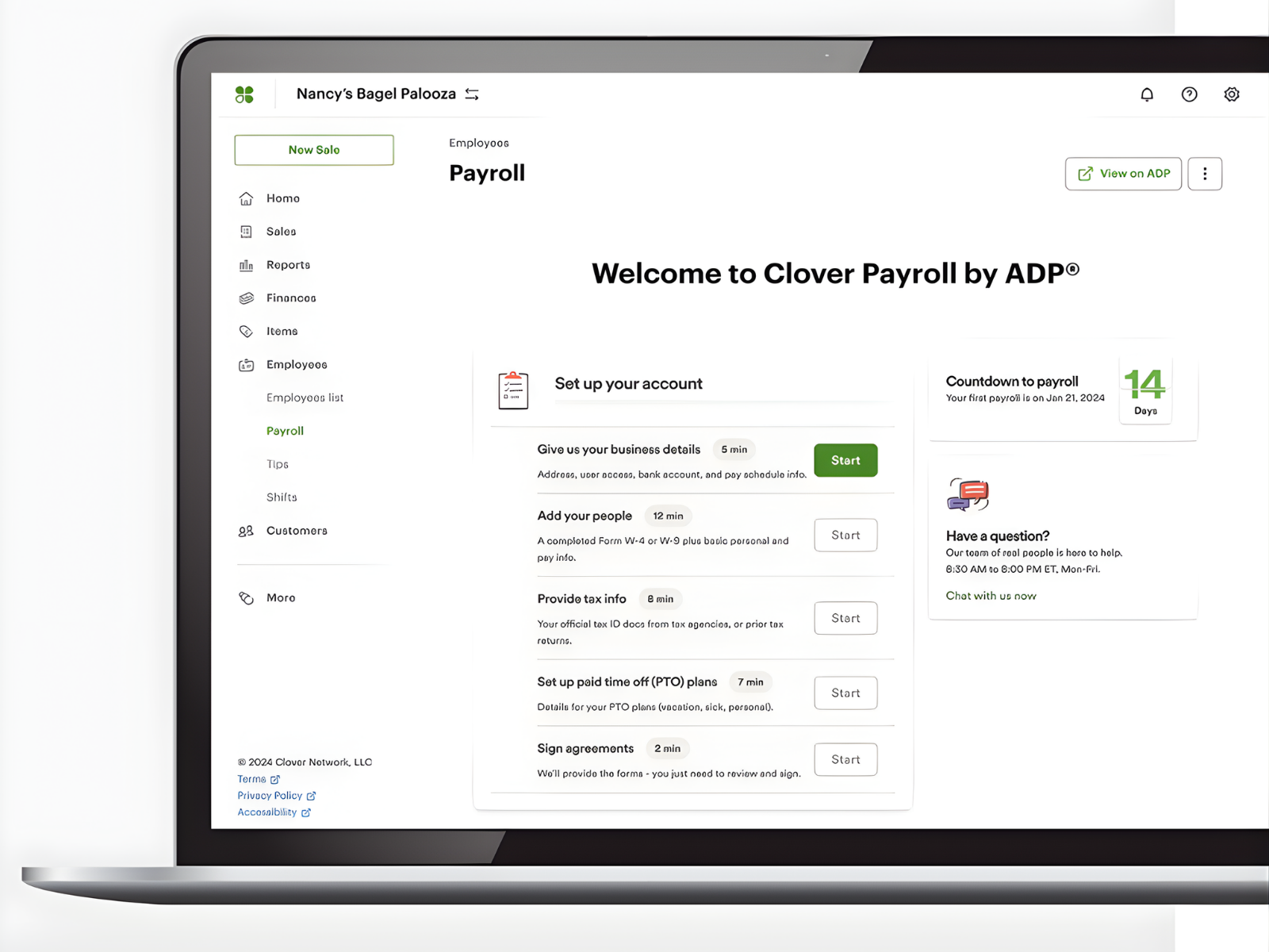 Clover Payroll by ADP: Built-In Payroll & Employee Management