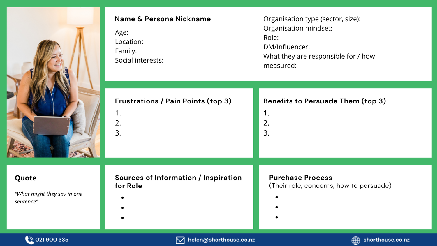 Personas Template — Shorthouse Consulting