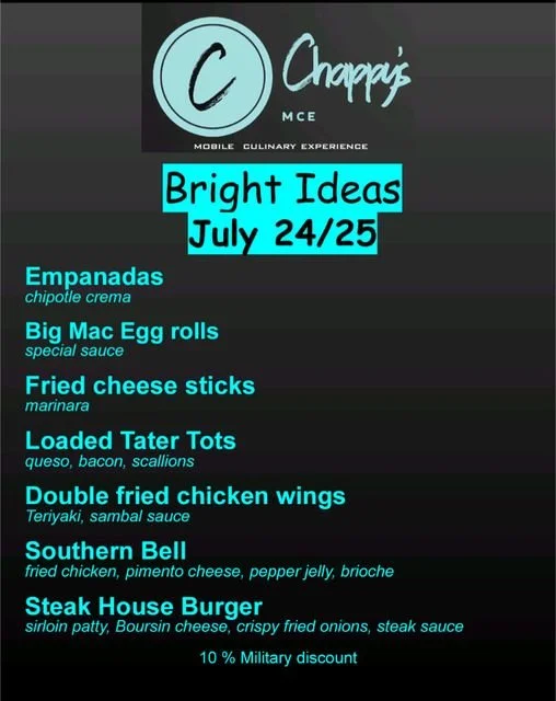 Menu — Chappy's MCE