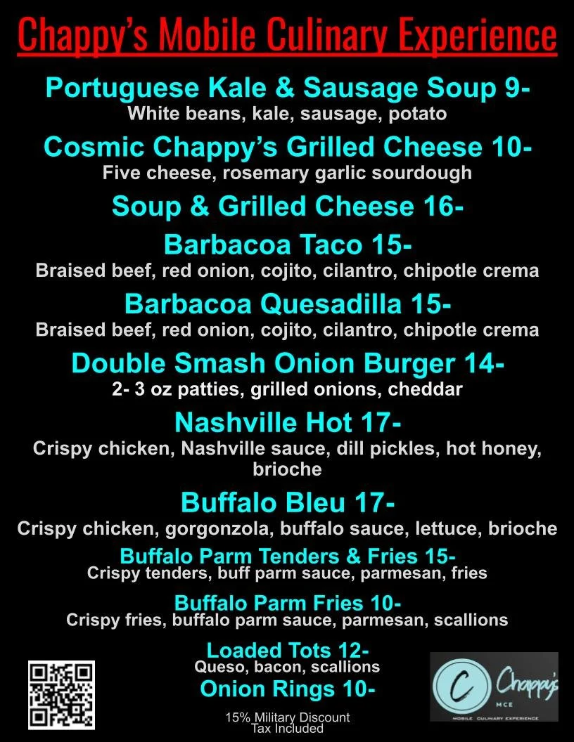 Menus — Chappy's MCE