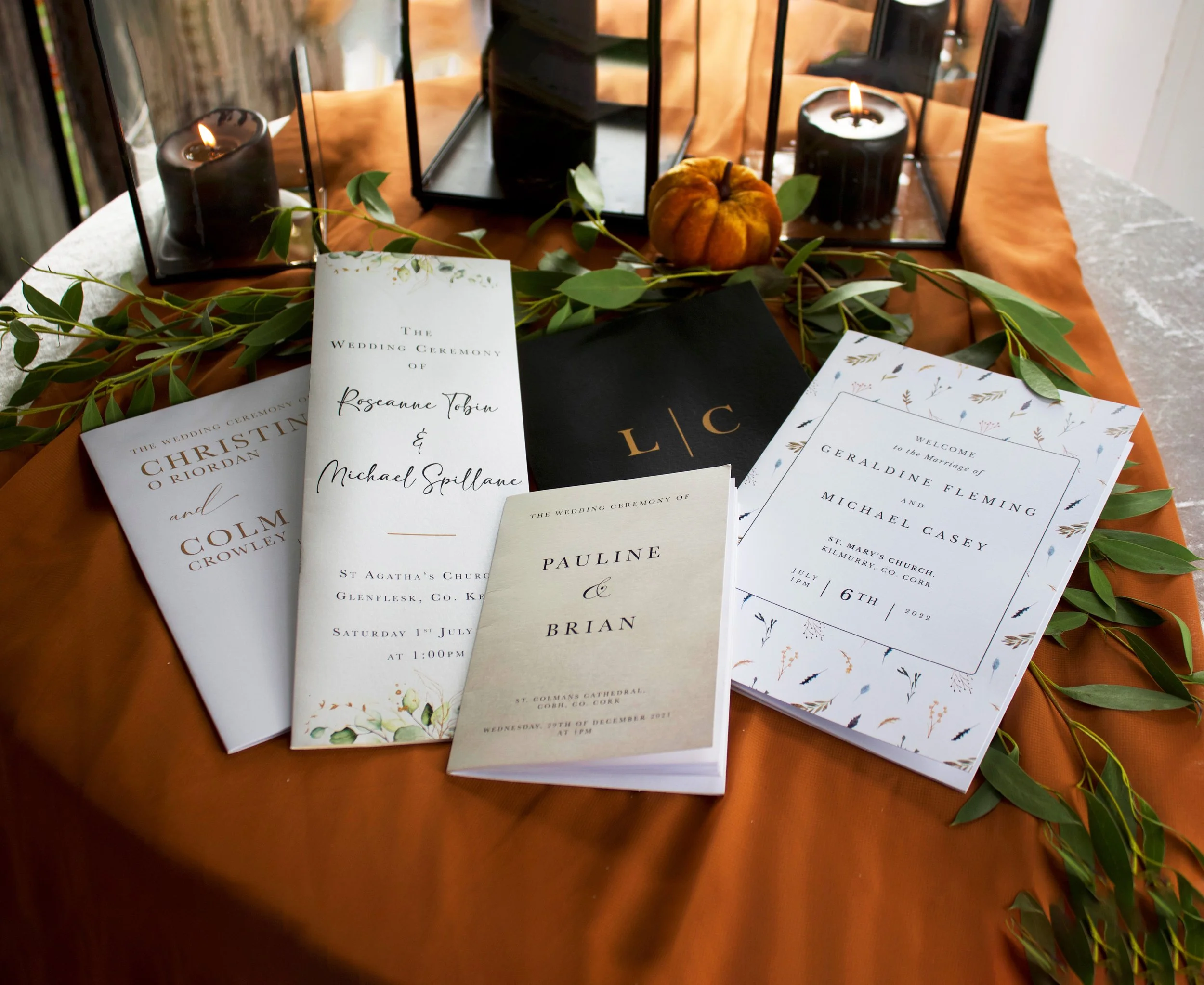 Ceremony Booklets & Cards — The Wedding Scibblers