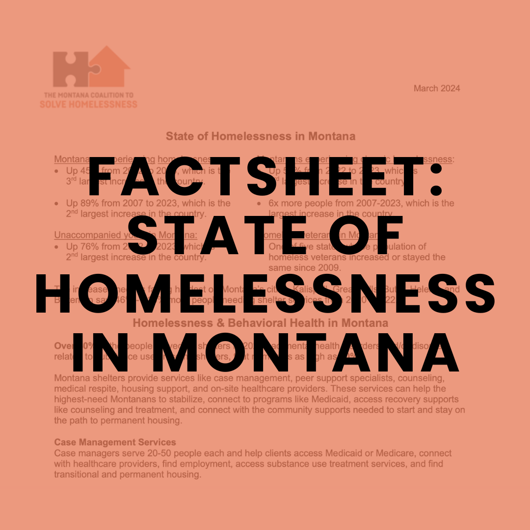 Fact Sheets — Montana Coalition to Solve Homelessness