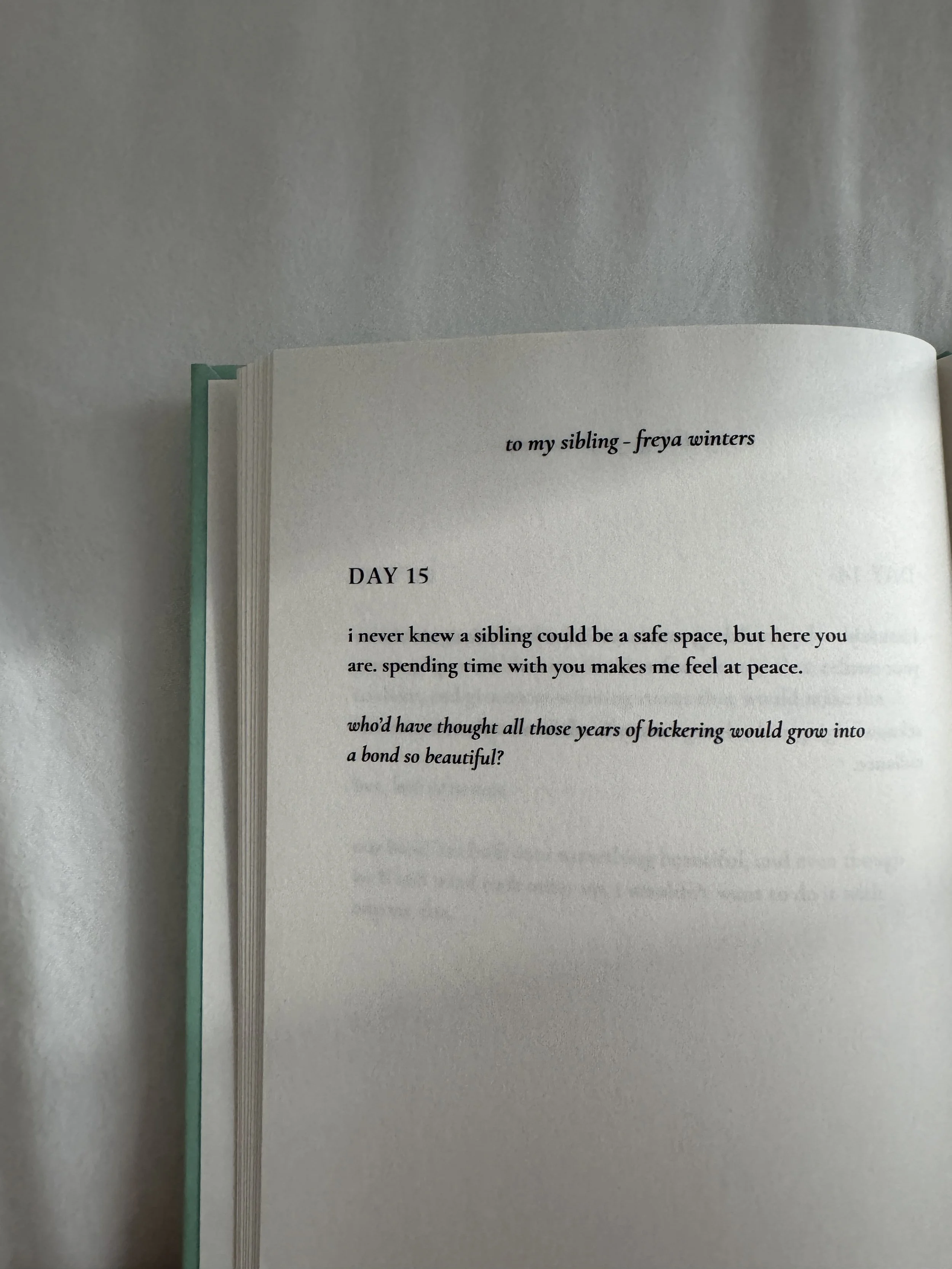 to my sibling — freya winters