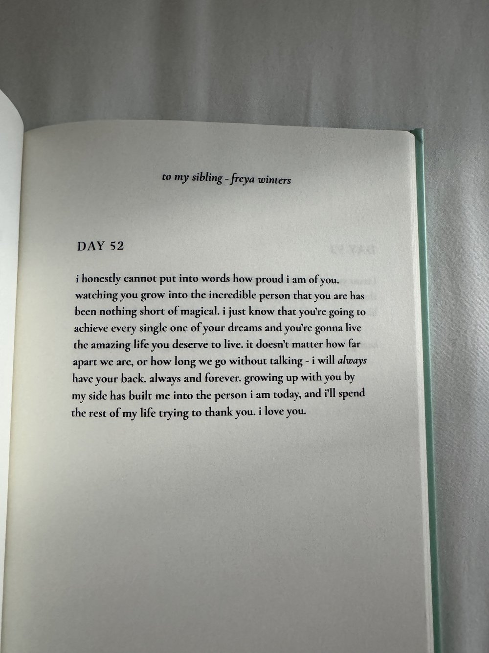 to my sibling — freya winters