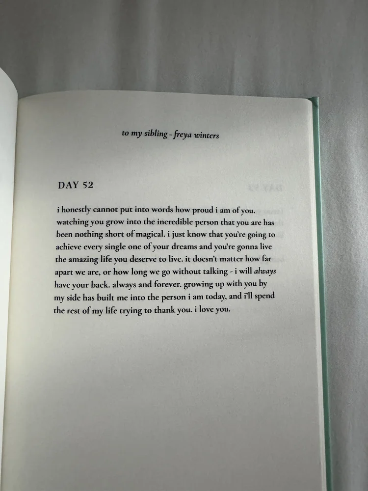 to my sibling — freya winters