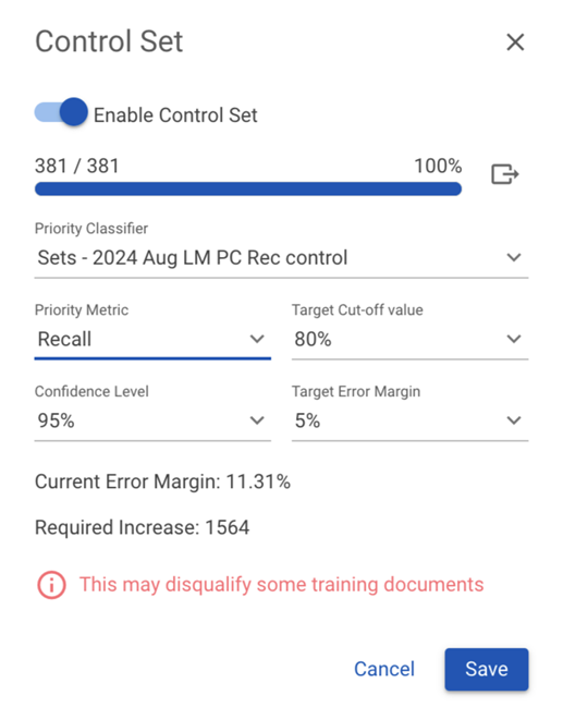 Feature Spotlight: Active Learning & Control Sets — Nebula Legal