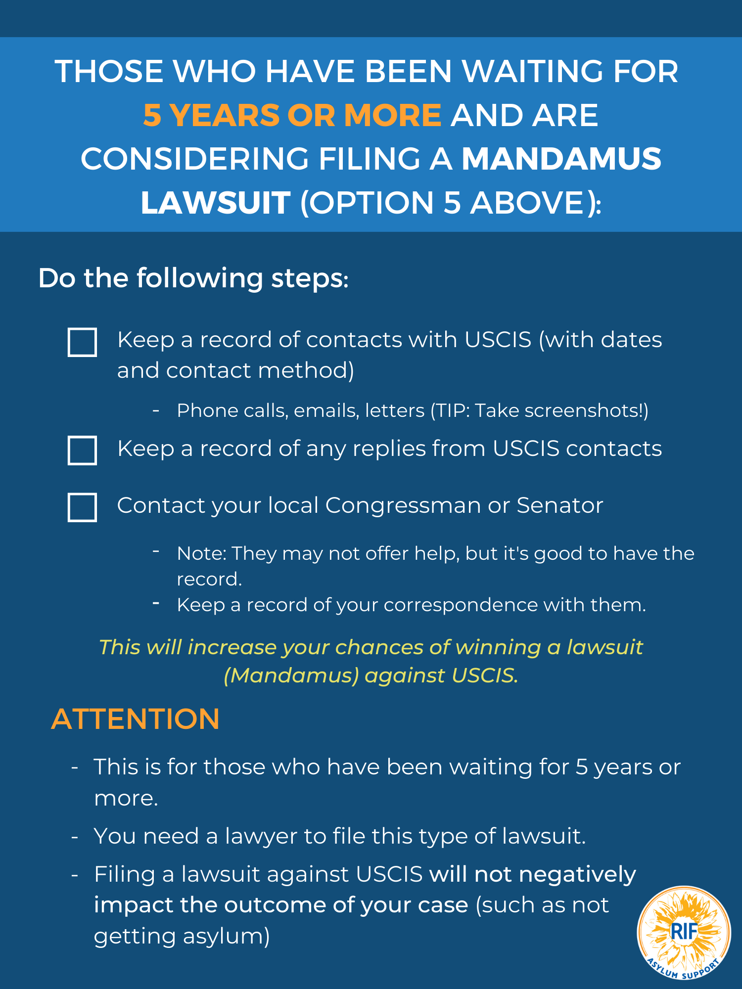 Actions You Can Take For Backlog — RIF Asylum Support