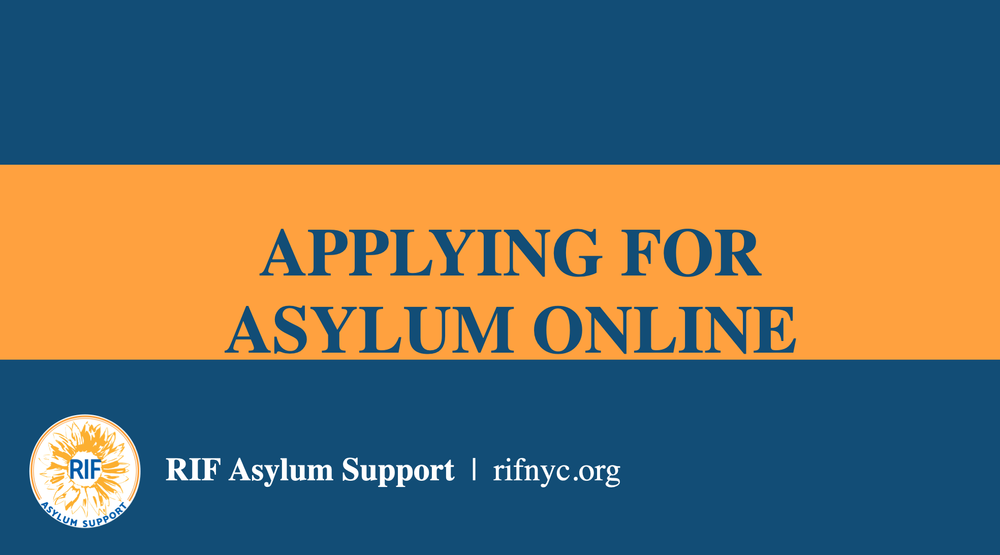 How To Apply Online — RIF Asylum Support