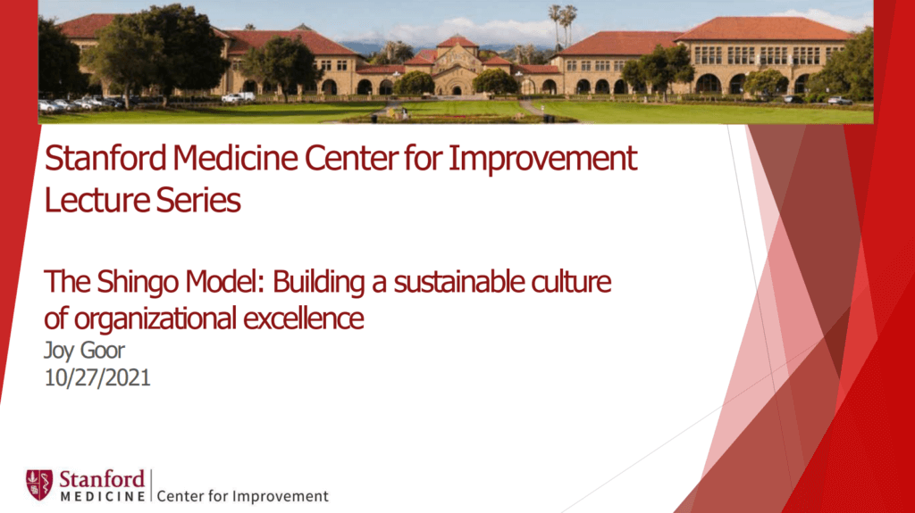 The Shingo Model: Building a sustainable culture of organizational ...