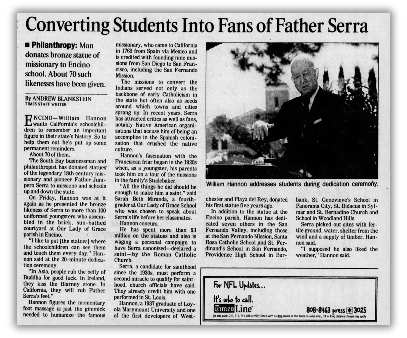 St. Junipero Serra — William H. Hannon Foundation