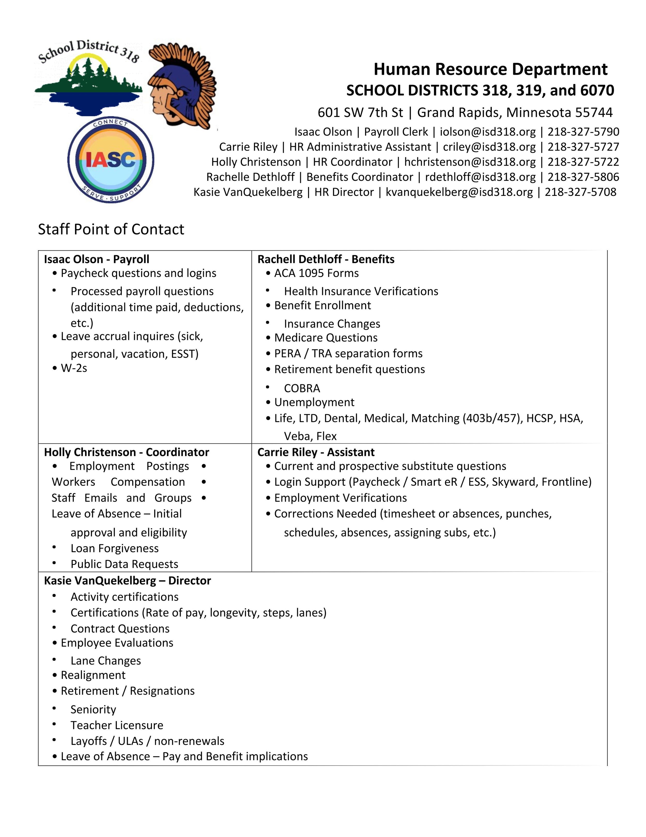 IASC Staff — Itasca Area Schools Collaborative