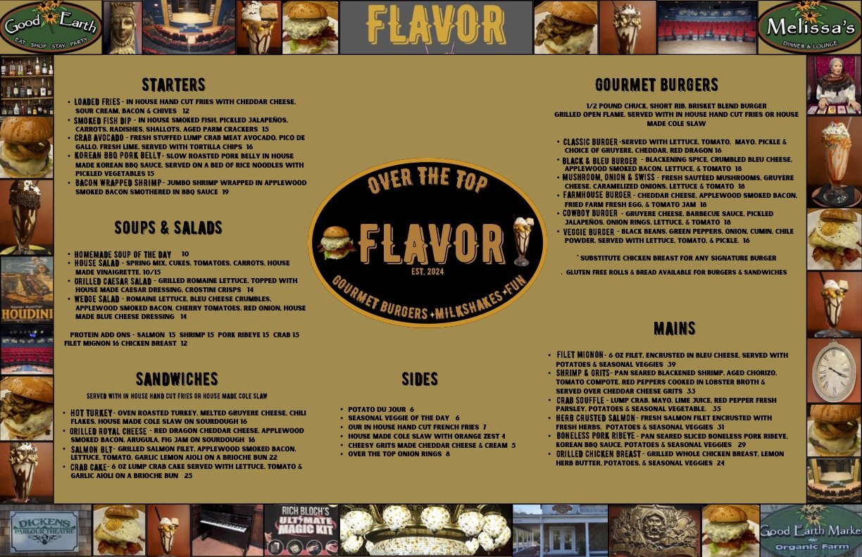 Menu — flavor