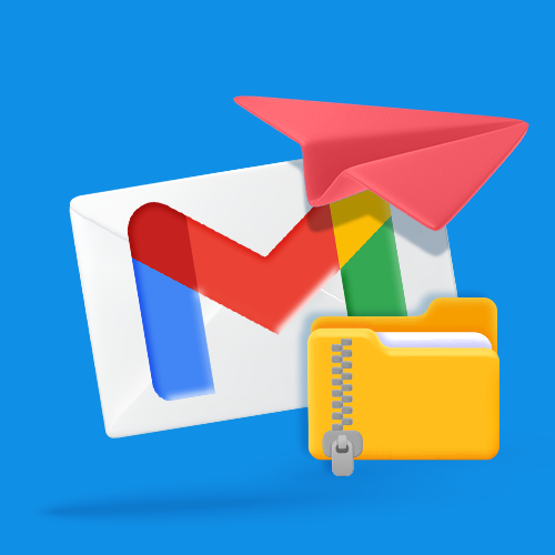 How to zip files in gmail