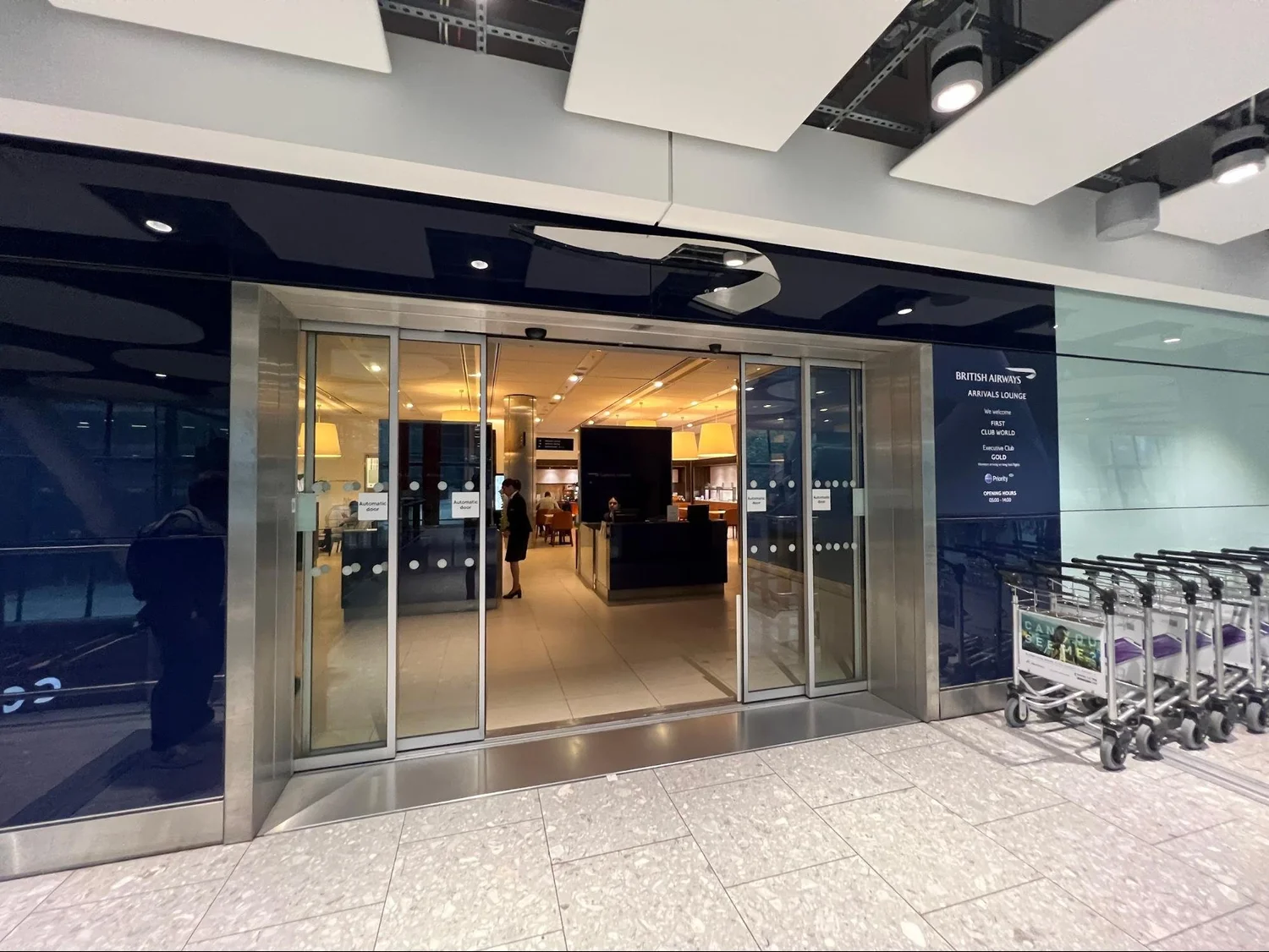 Relaxing and Refreshing: The British Airways Galleries Arrivals Lounge ...