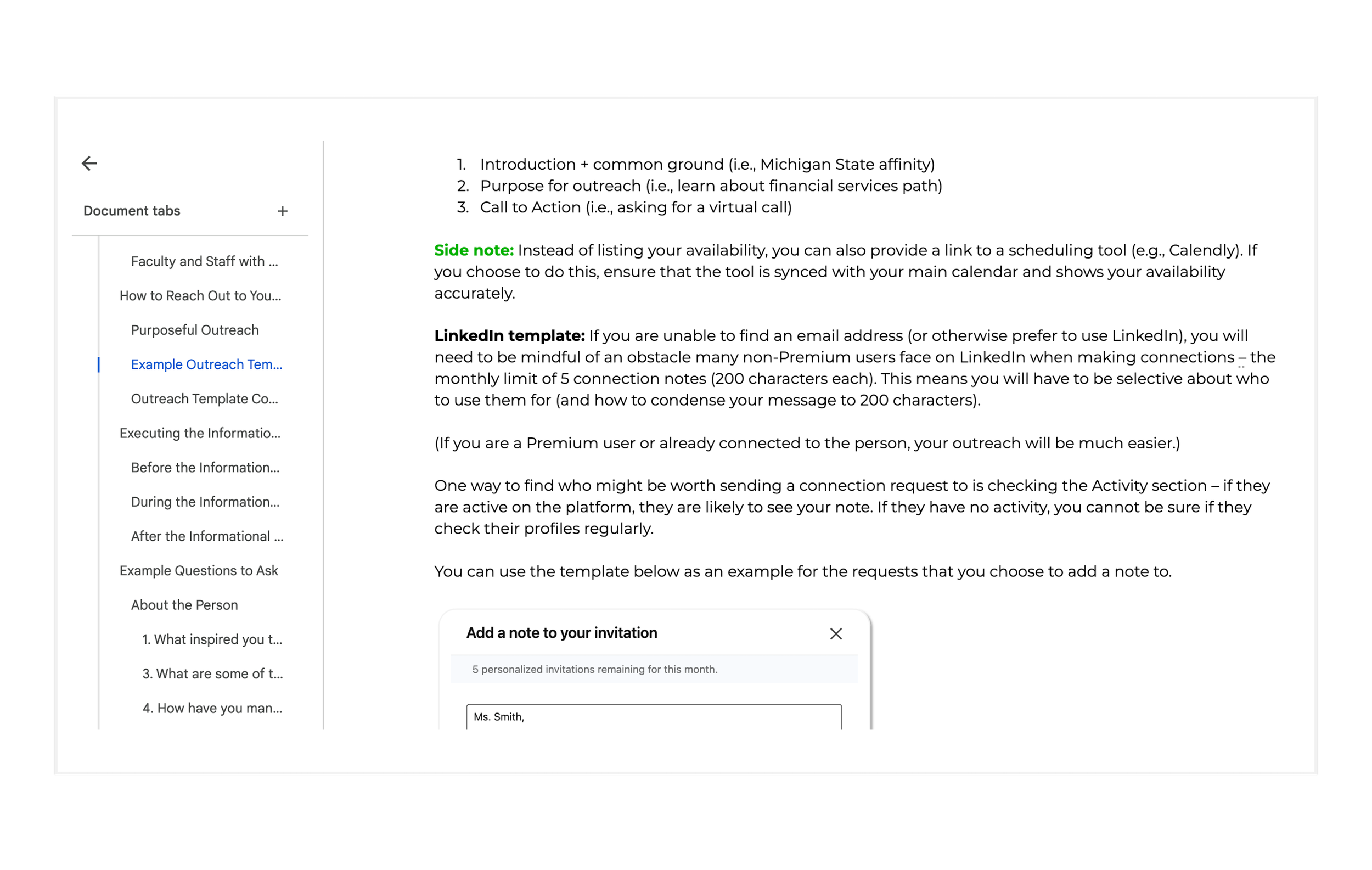 Informational Interview Guide — The Strategic Student