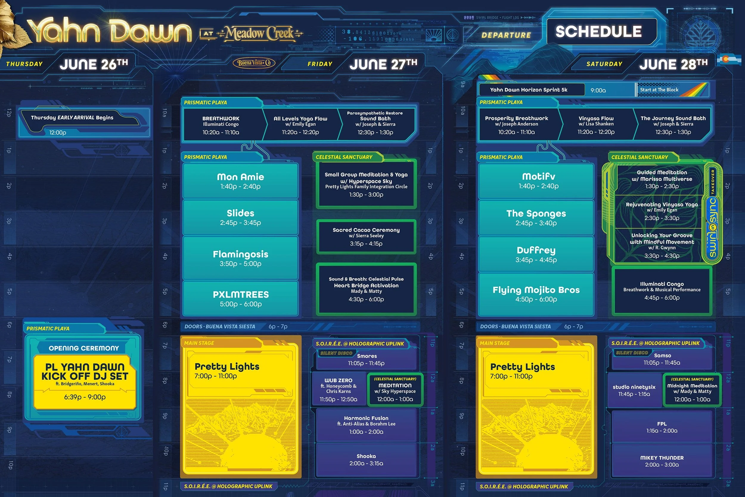 Pretty Lights' Yahn Dawn: June 27-28, 2025 in Buena Vista, CO — Meadow Creek