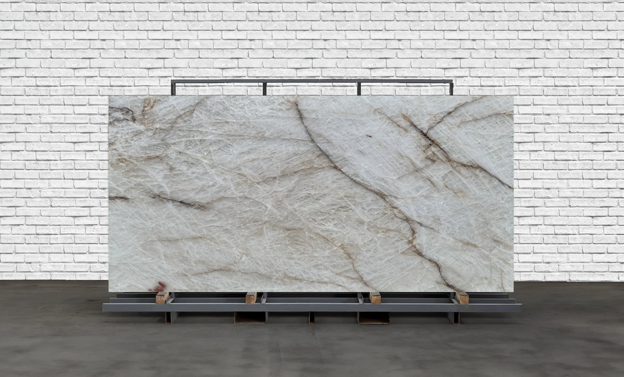Cristallo Bianco Vitro Polished Brazilian Quartzite — Black Taurus Inc.