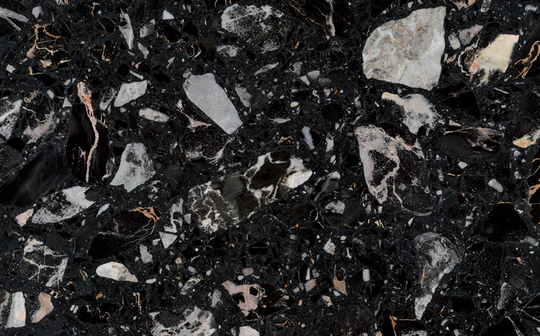 Santa Margherita Nero Portoro Terrazzo Slab | Black Taurus Inc.