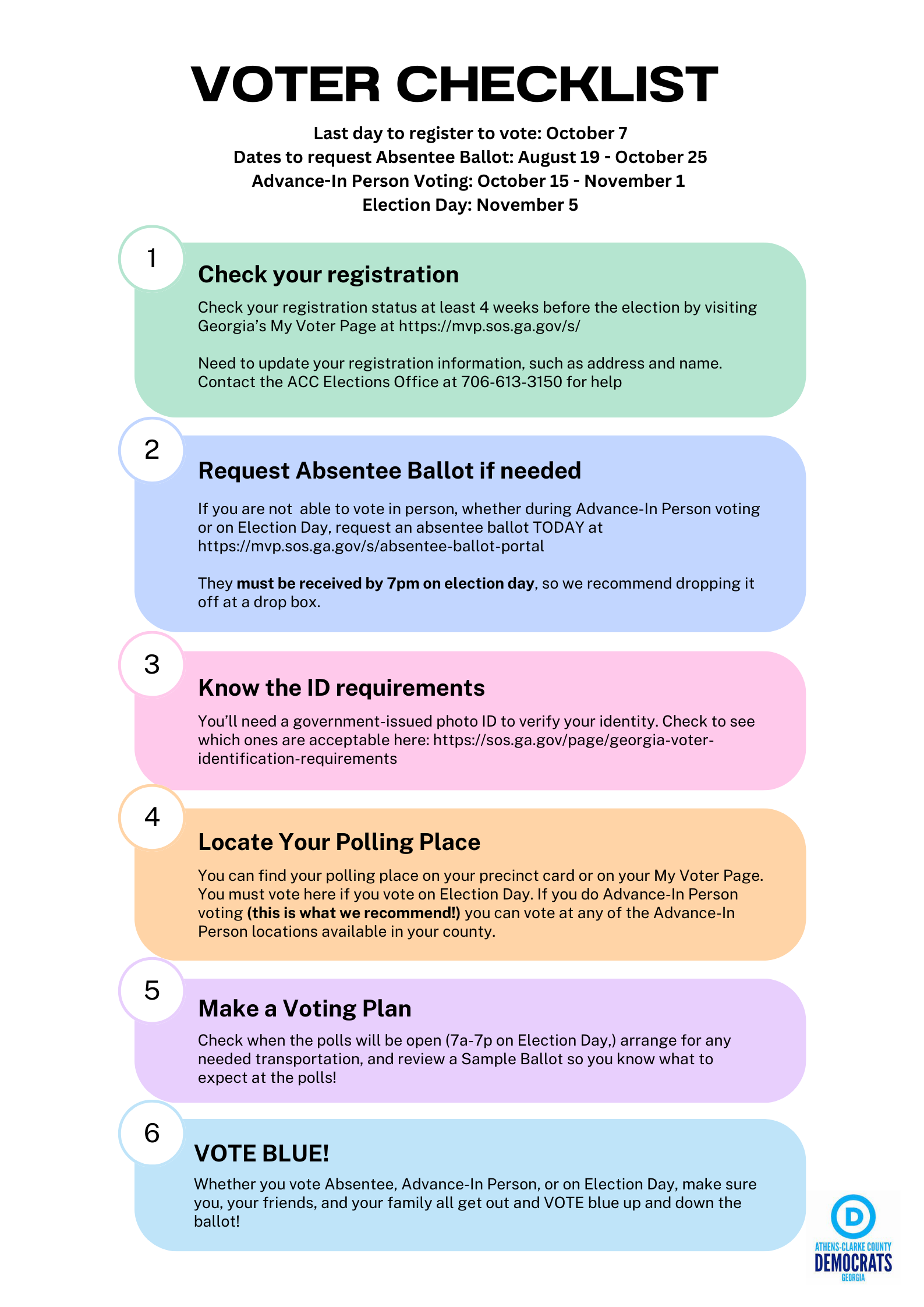 Early Voting Information — Athens-Clarke County Democrats