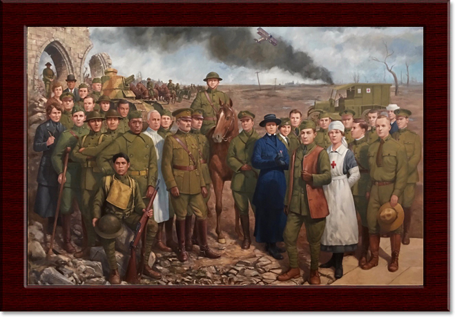 WWI America Mural | Discover WWI History Today — MN Military & Vet Museum