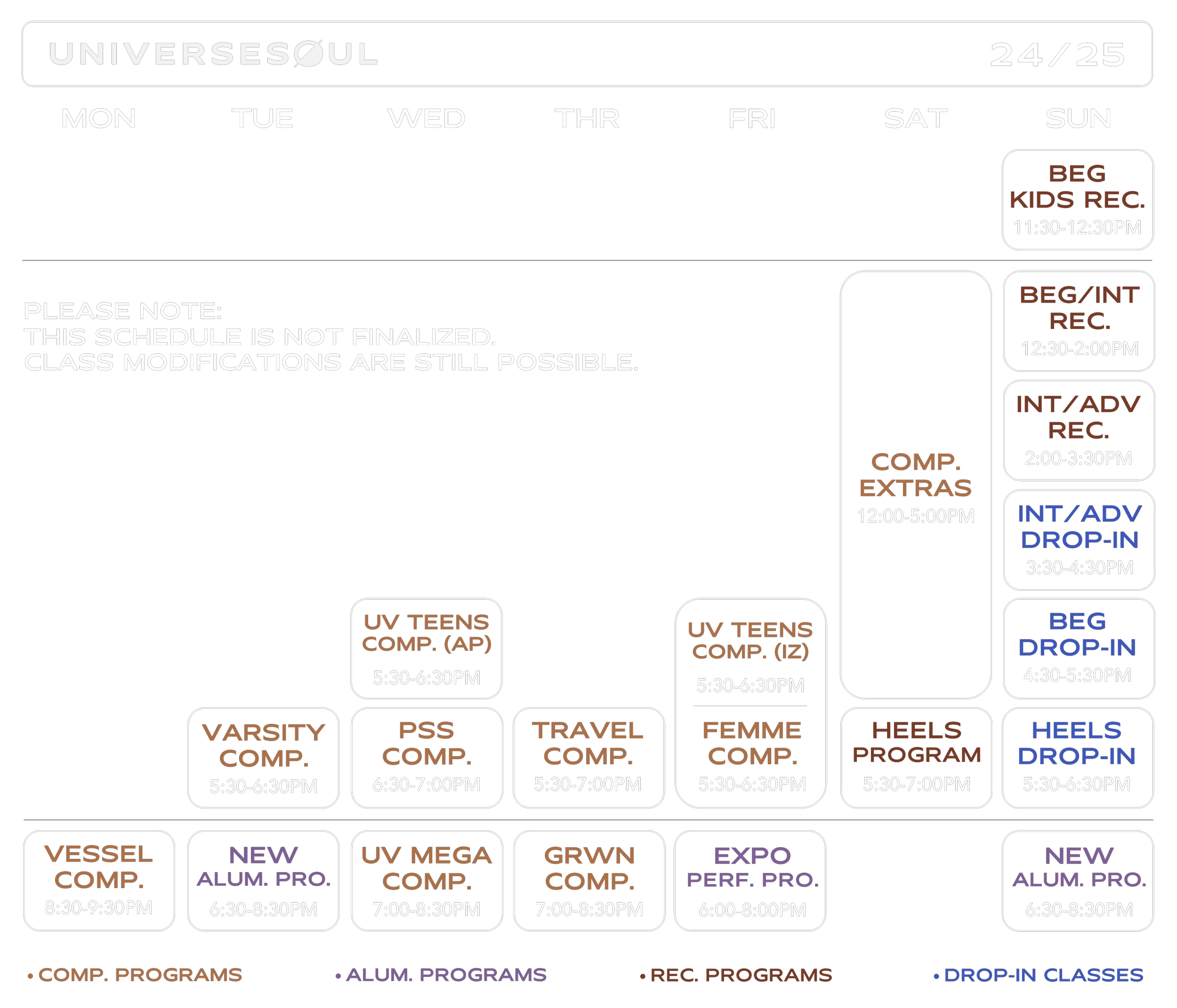 Schedule — UVSL