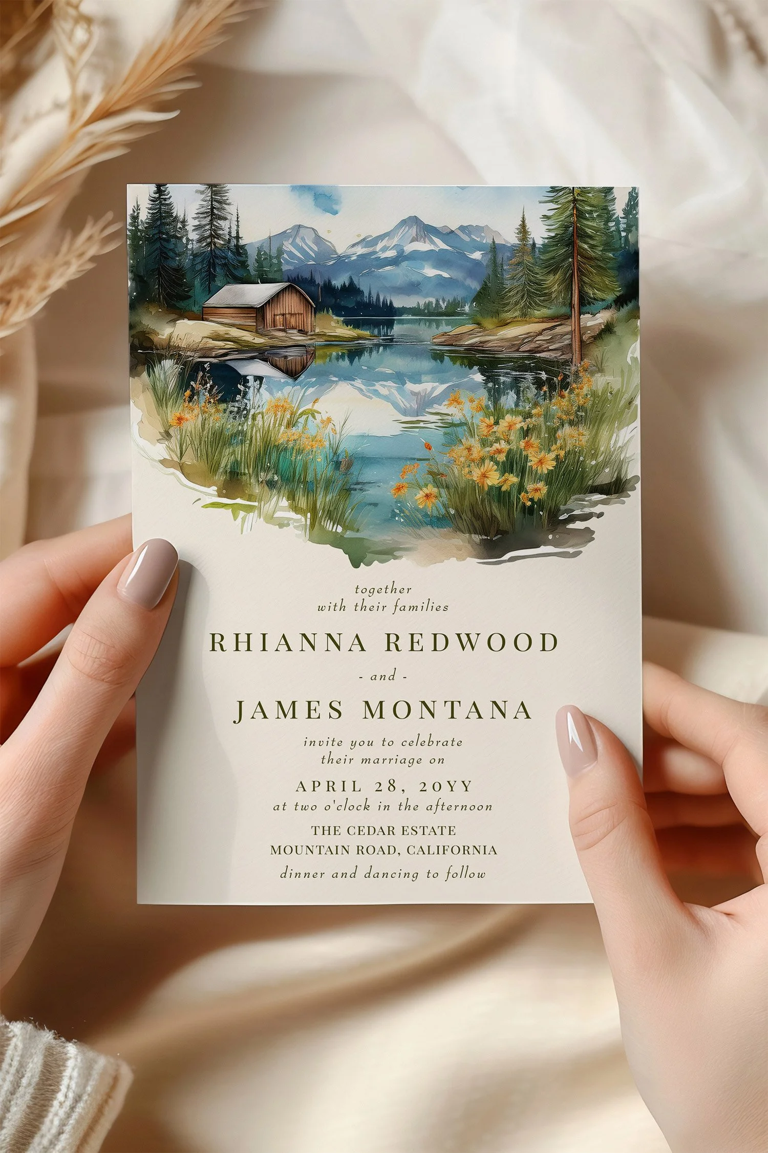 Country Lake Wedding Invitation Suite — DARLING & MAY