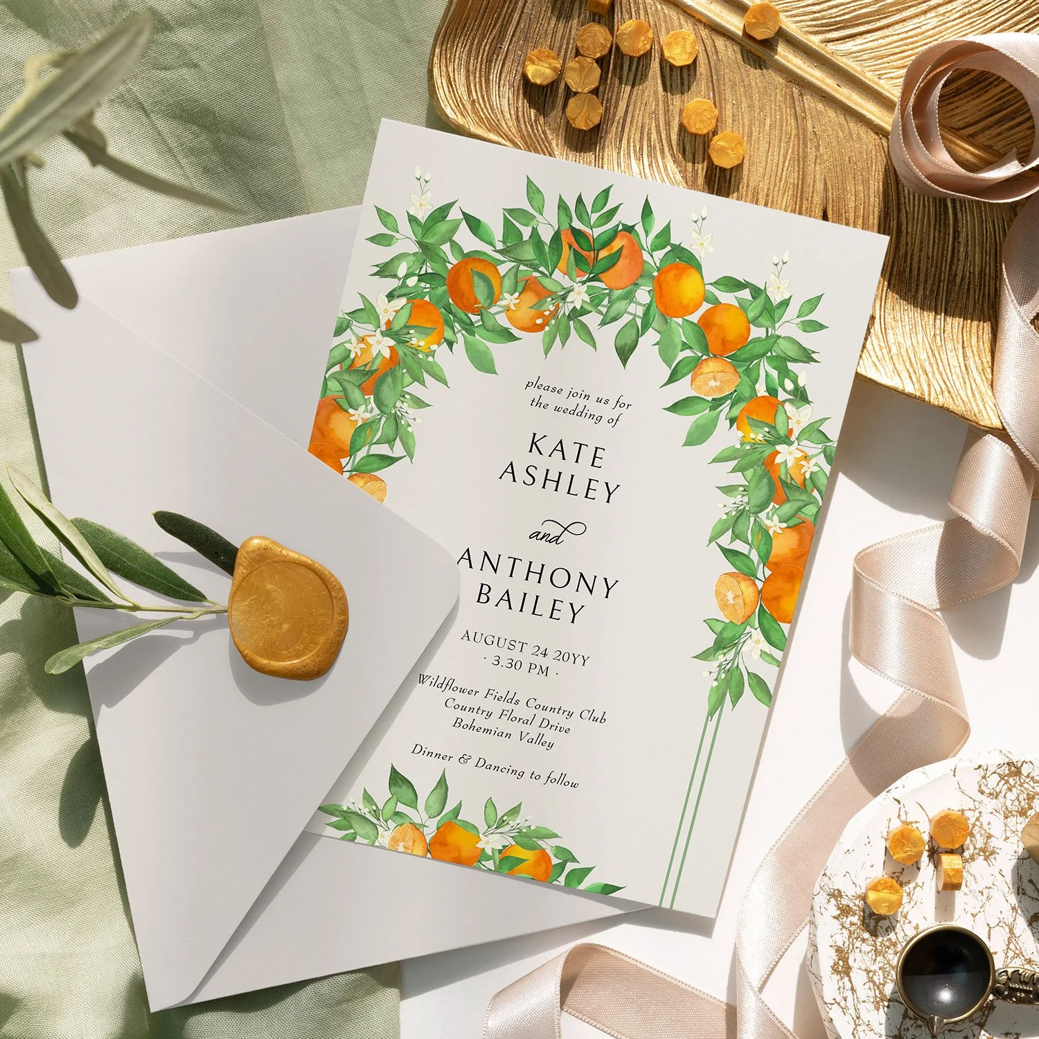 Orange Citrus Wedding Theme: Vibrant Ideas for Decor, Invitations and ...