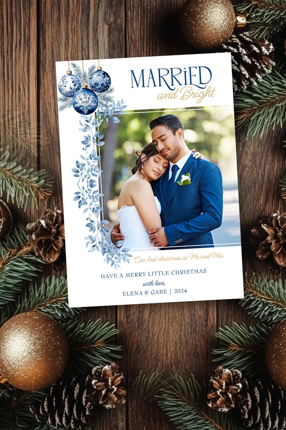 Newlywed Christmas Cards with Wedding Photos | Celebrate Your First ...