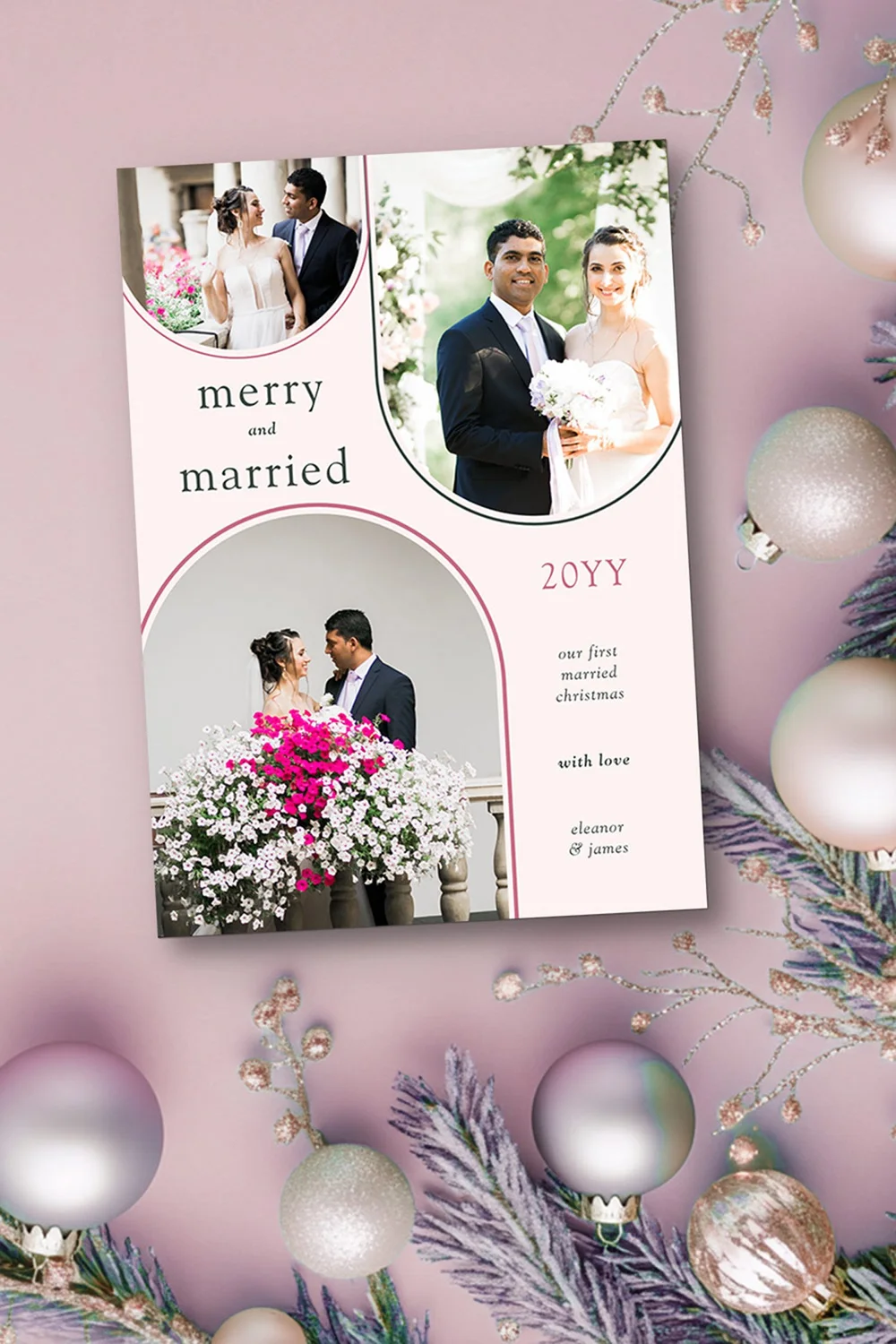 Newlywed Christmas Cards with Wedding Photos | Celebrate Your First ...